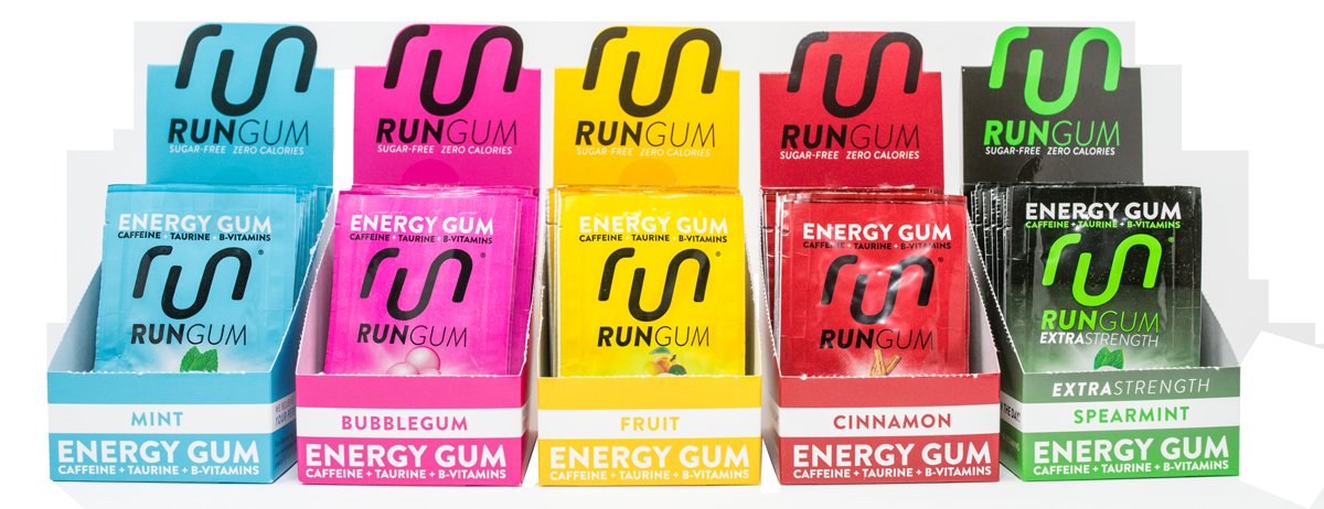 Energy Gum with Caffeine, Taurine and B-Vitamins | RunGum.com – Run Gum