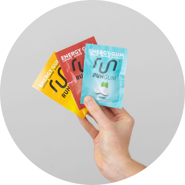 Energy Gum with Caffeine, Taurine and B-Vitamins | RunGum.com - Run Gum