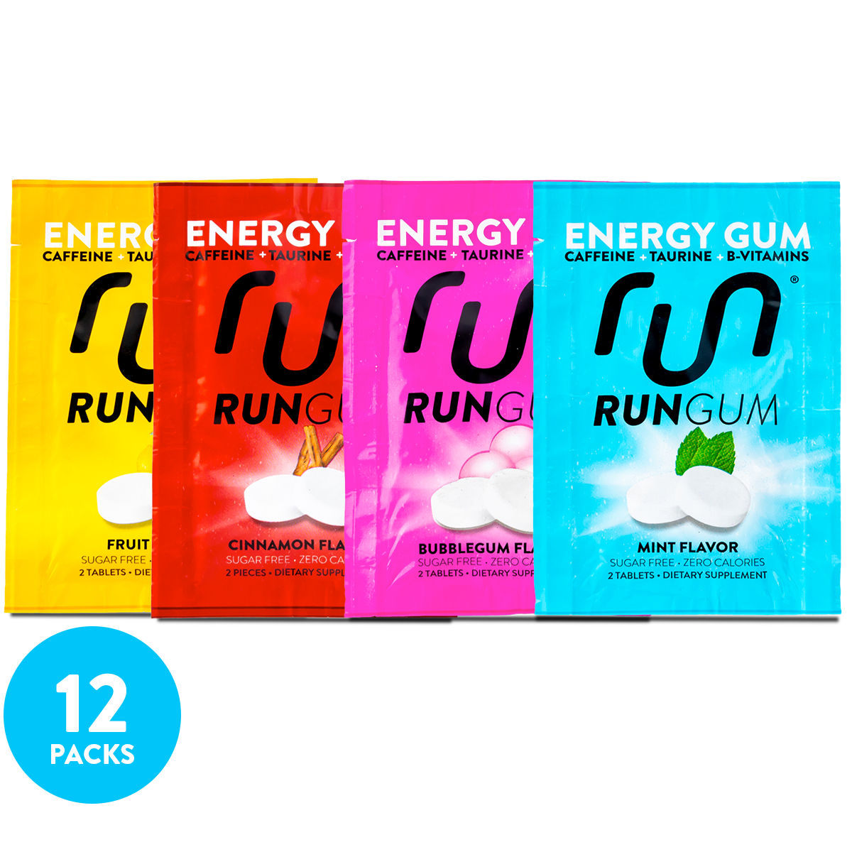 Energy Gum Original | Caffeine Chewing Gum by Run Gum for Athletes ...