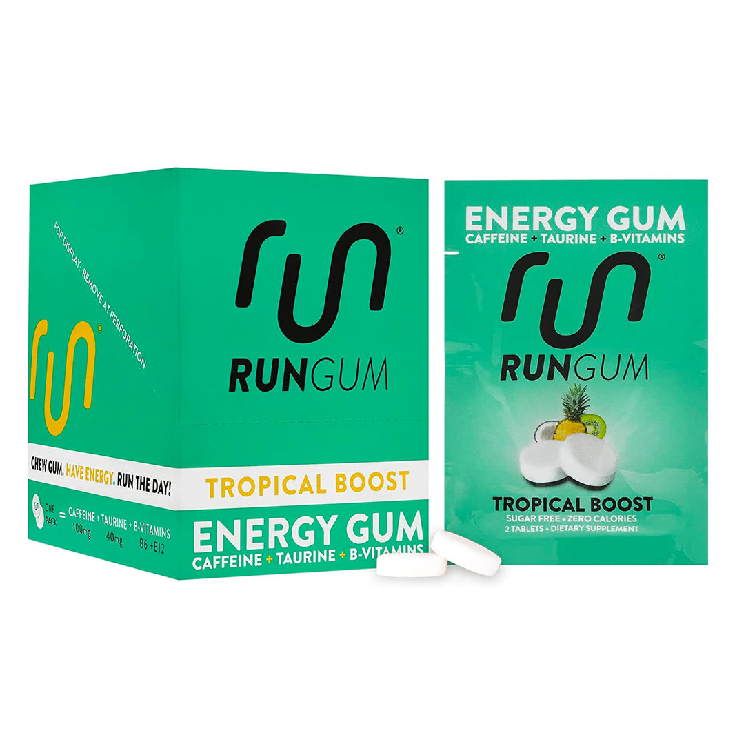 Energy Gum with Caffeine, Taurine and B-Vitamins | RunGum.com – Run Gum